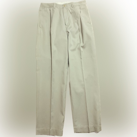 Polo Ralph Lauren | Pants | Ralph Lauren Polo Andrew Pants Pleated Chino 33w X 3l | Poshmark